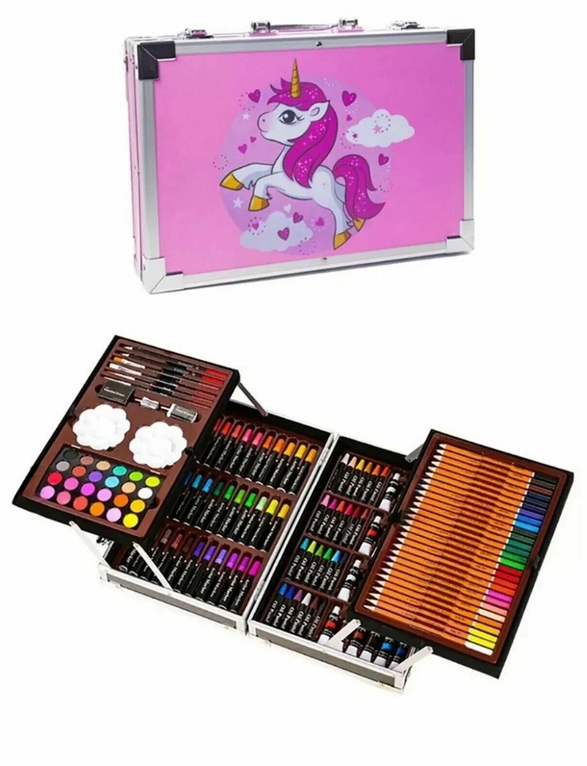 Набор для рисования "Чемодан творчества" с красками, в алюминиевом чемоданчике