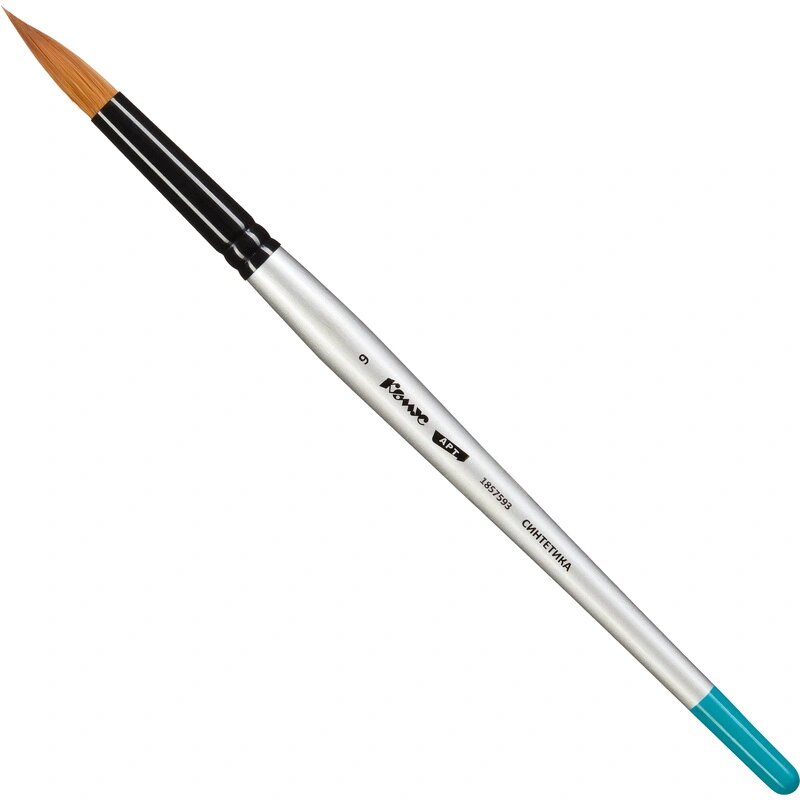 Кисть художественная Комус Арт синтетика мягкая, кругл,№09, короткая ручка