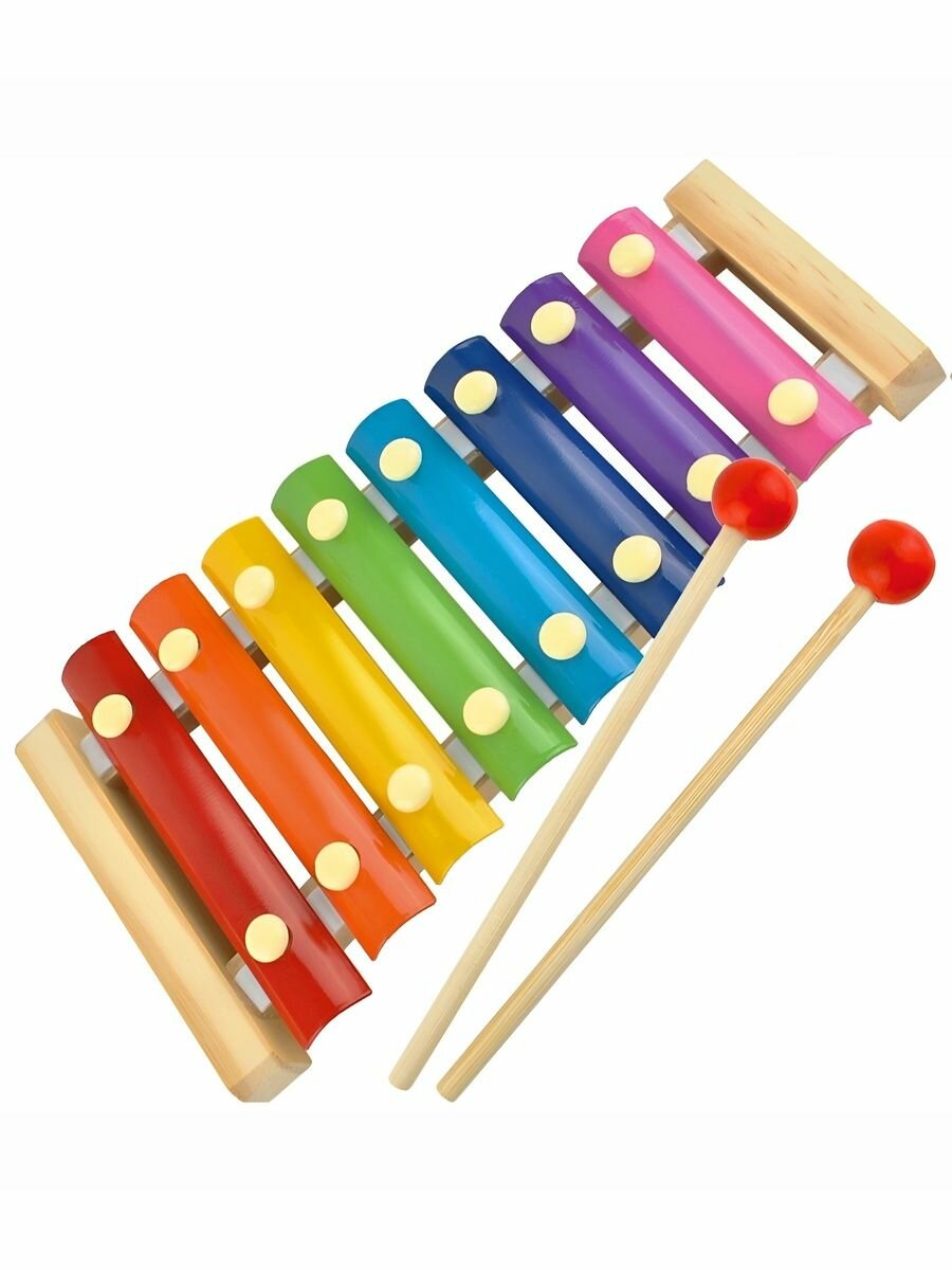 Игрушка музыкальная "Металлофон", 8 тонов, для детей и малышей, развивающая, деревянная