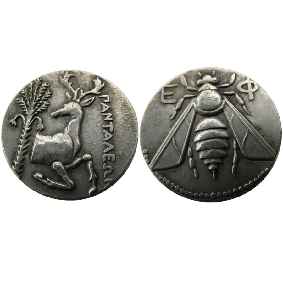 Древнегреческая памятная монета с серебряным покрытием, дизайн «Пантелеон», медная монета, историческая реплика