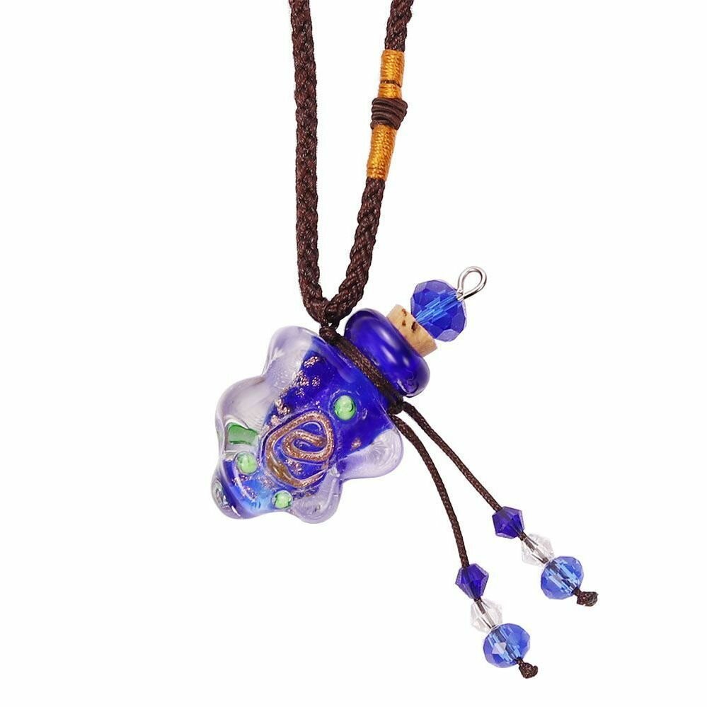 Аромакулон для эфирных масел на шею, кулон на цепочке/Бутылки с духами и эфирным маслом