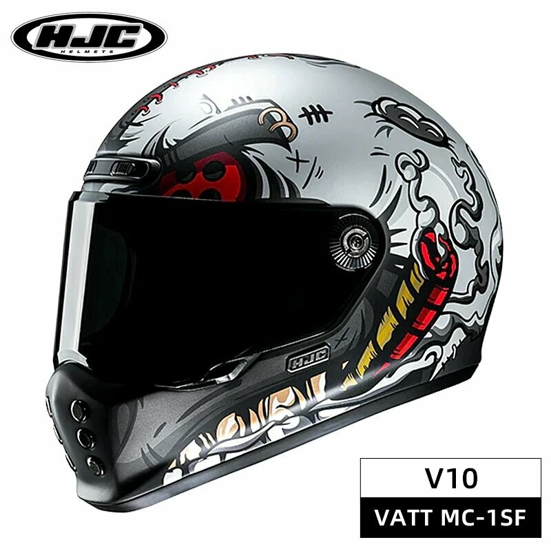 HJC V10 Внедорожный ретро-шлем анфас 4-сезонный мотоциклетный шлем для Harley Riders