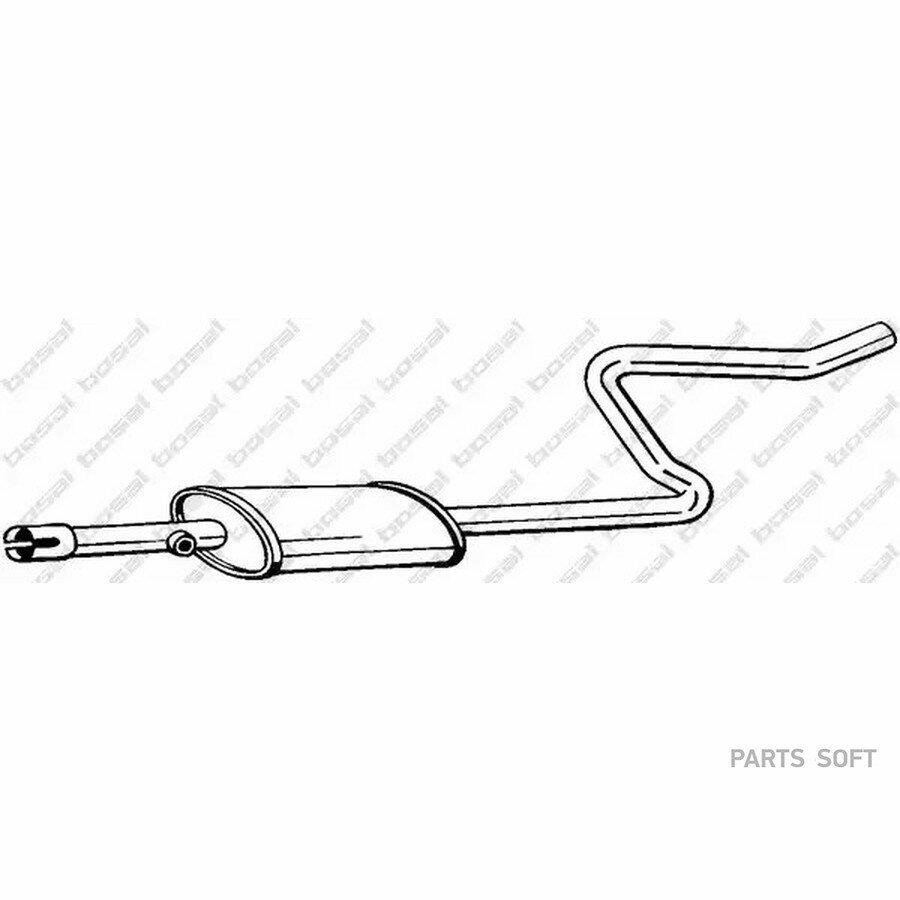 Глушитель центральный от официального дистрибьютора, BOSAL, артикул 281283