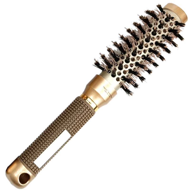 4-предметный набор для укладки волос: цилиндрический ролик для завивки, расческа из щетины кабана, расческа с алюминиевым трубчатым корпусом, керамическая расческа для парикмахерских