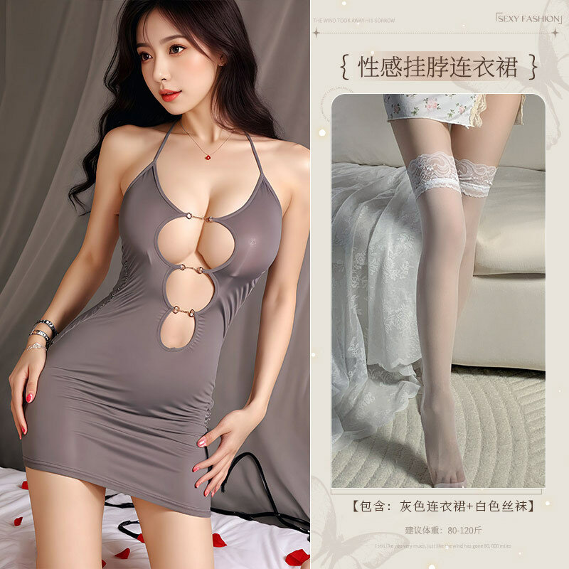 Боди с леопардовым принтом, облегающее платье-футляр, соблазнительный боевой халат, бретелька через шею, майка с открытой спиной.