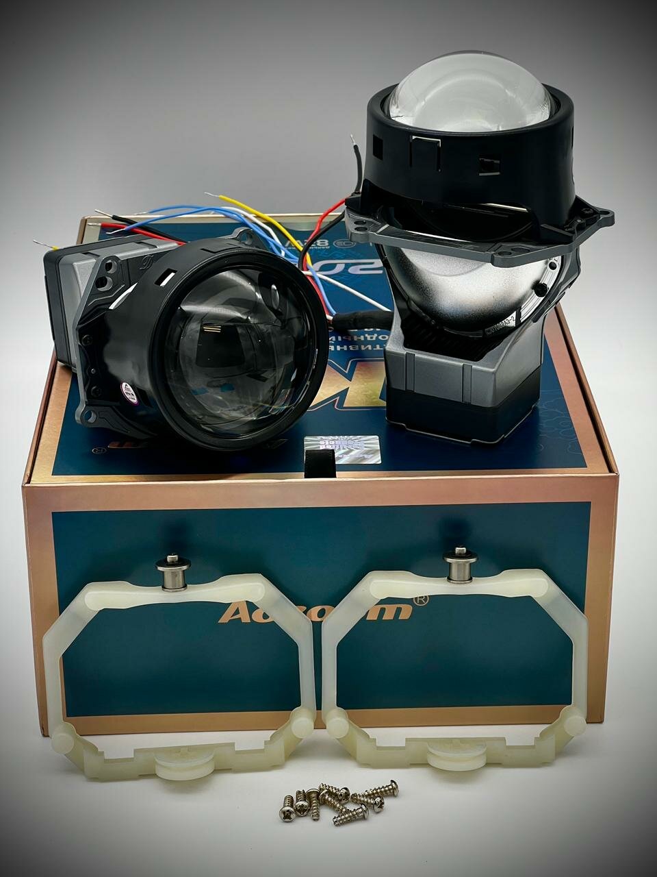 Светодиодные линзы оригинальный Aozoom K7 для Volvo XC90 рест. 2006-2014 c AFS - Dragon Knight DK300 / Aozoom линзы Аозум для Вольво 90