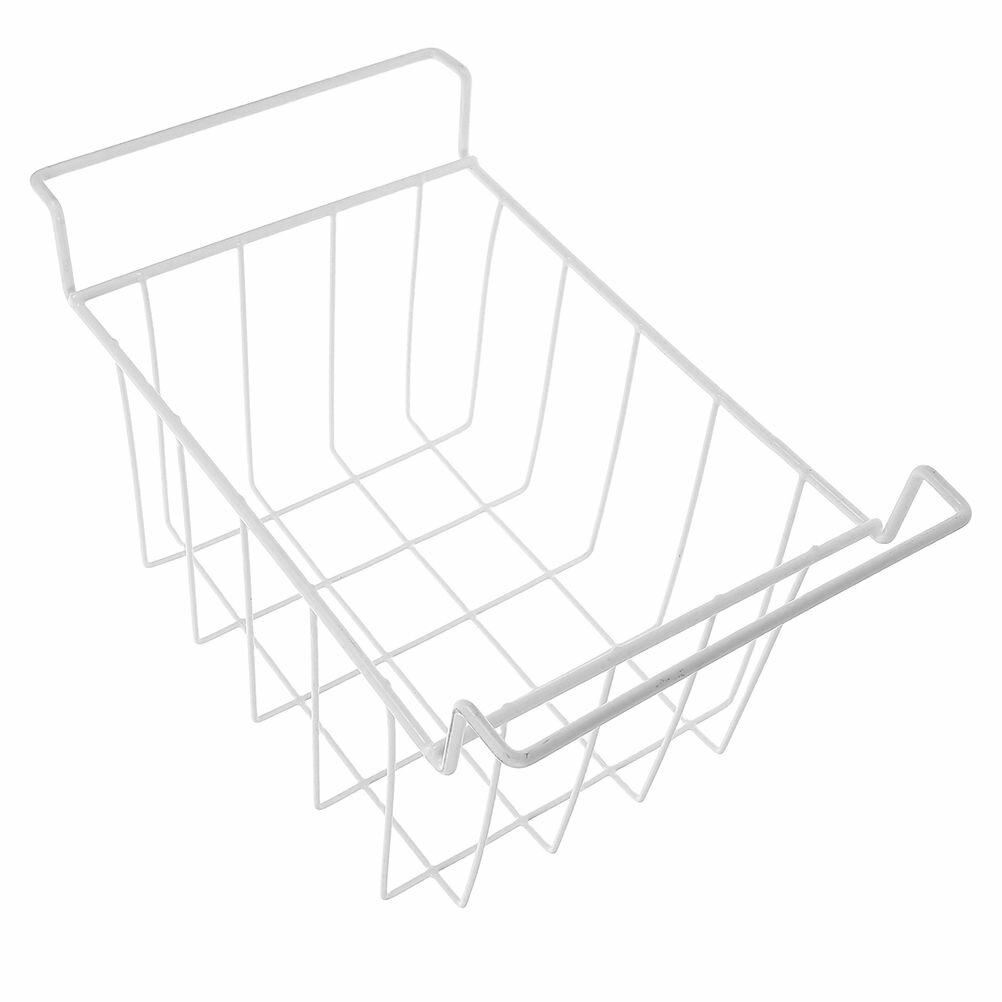 Металлическая белая корзина для хранения в морозильной камере с подвесным креплением