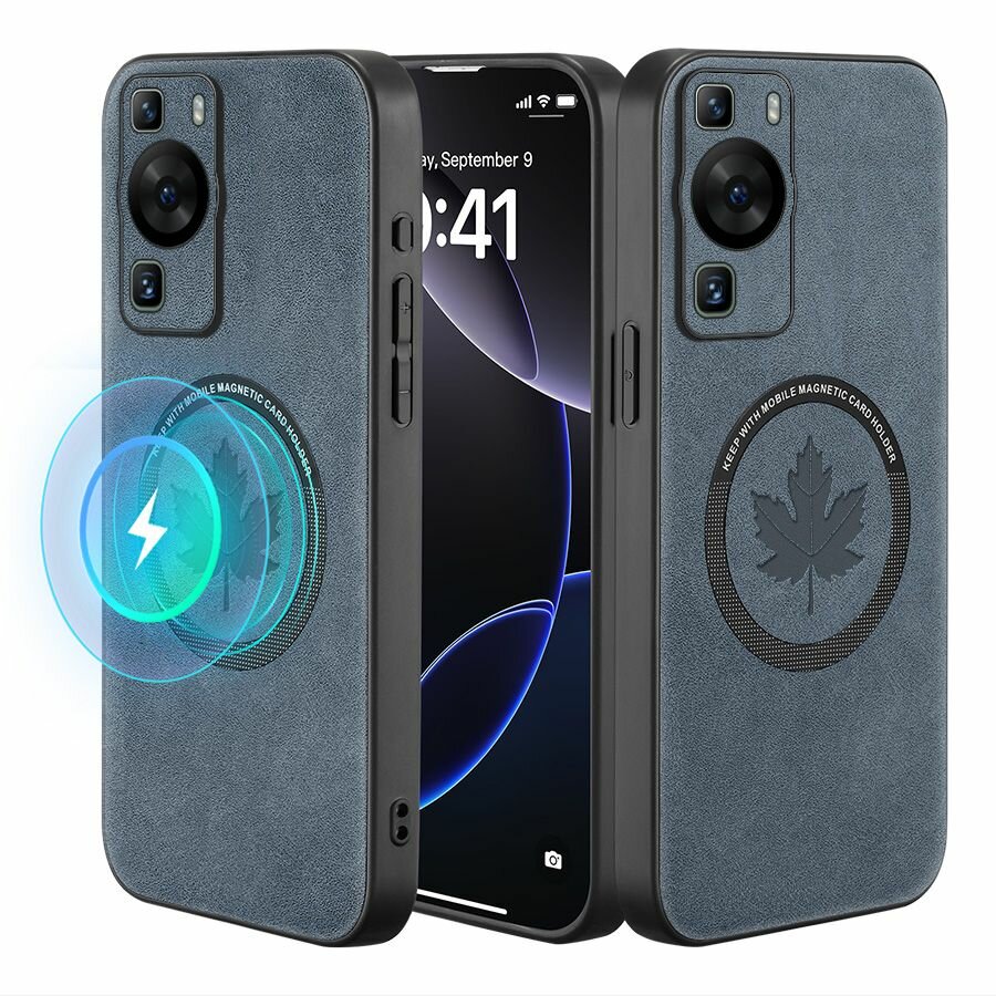 Рисунок кленового листа MagSafe чехол для Huawei P60/P60 pro(Хуавей П60/П60 Про) Нескользящий и удобный