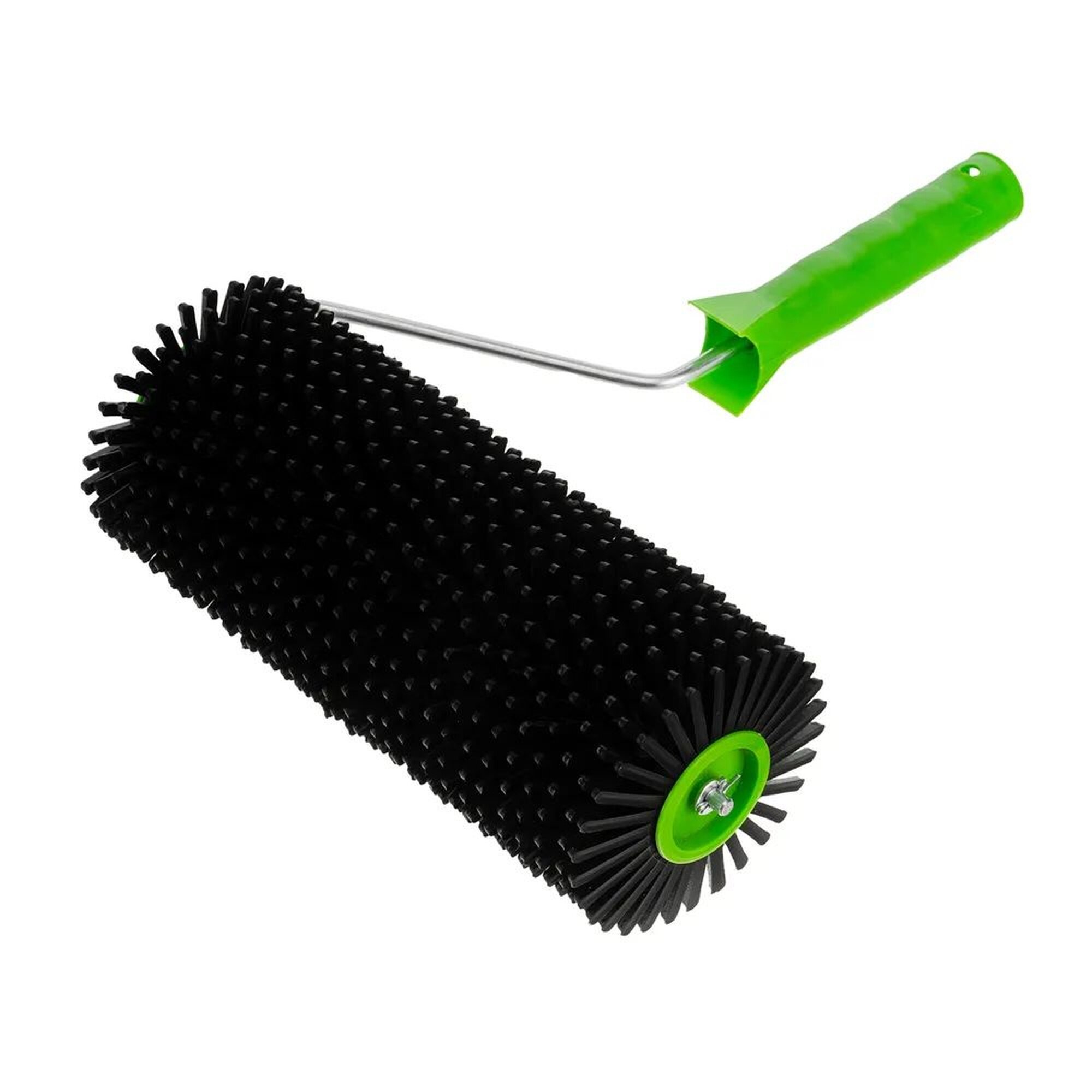 Валик игольчатый по бетону с ручкой, 240 мм// СИБРТЕХ, чвет черный/зеленый