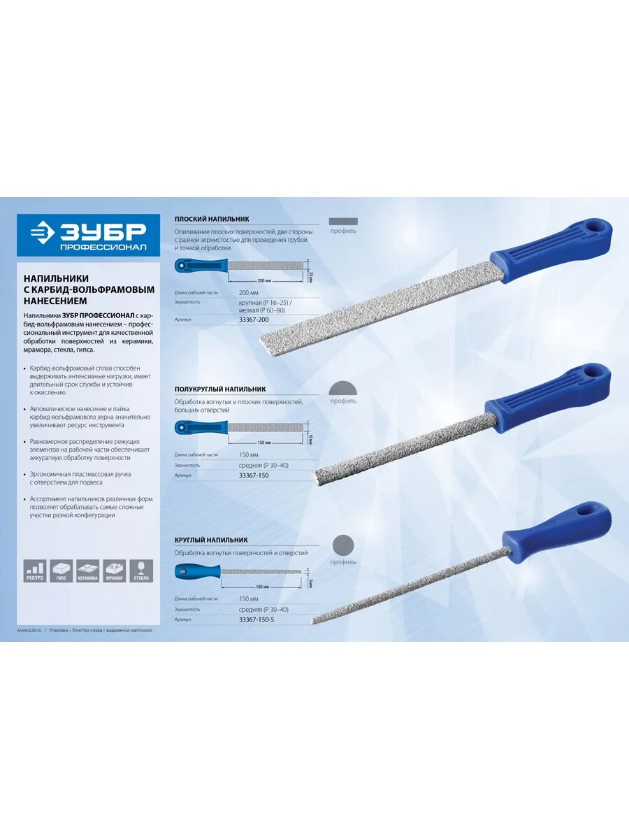 150 мм, круглый напильник с карбидом вольфрама, Профессиона