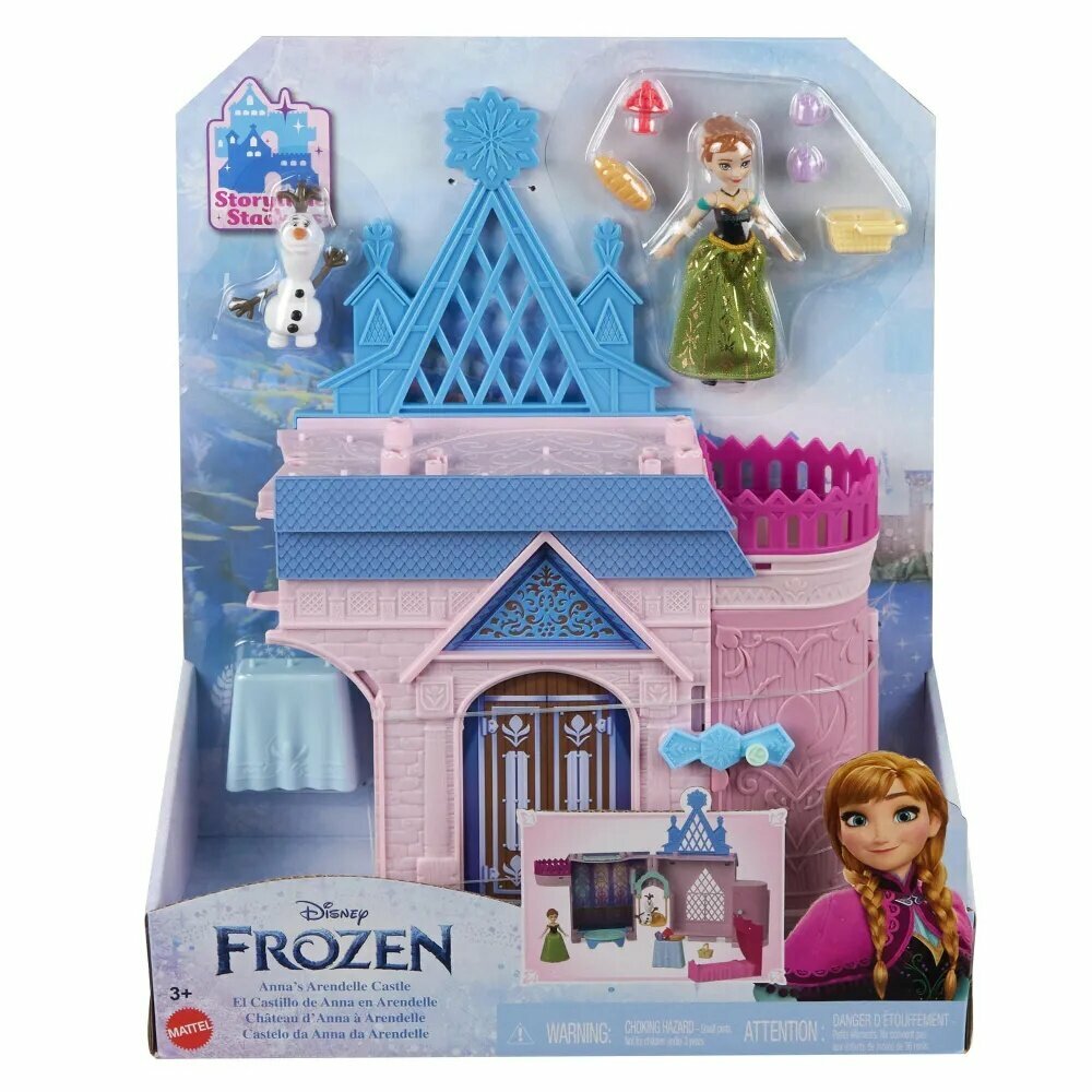 Mattel Disney Storytime Stackers Anna's Arendelle Castle / Развивающий штабелируемый кукольный домик "замок принцессы" с куклами, мебелью и аксессуарами для детей от 3 лет