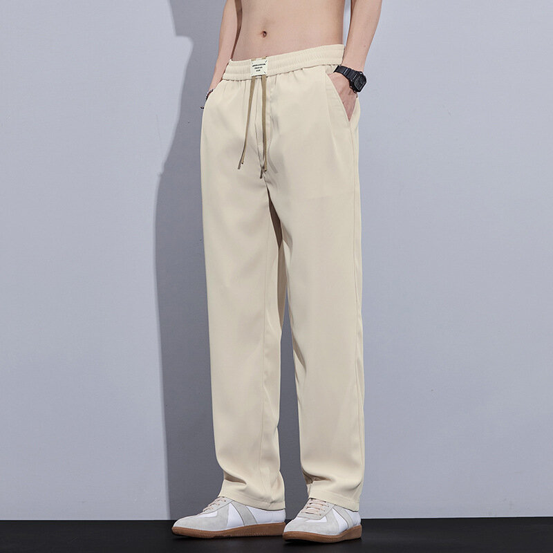 JYL Новые широкие штаны мужские широкие брюки с драпировкой прямые повседневные длинные