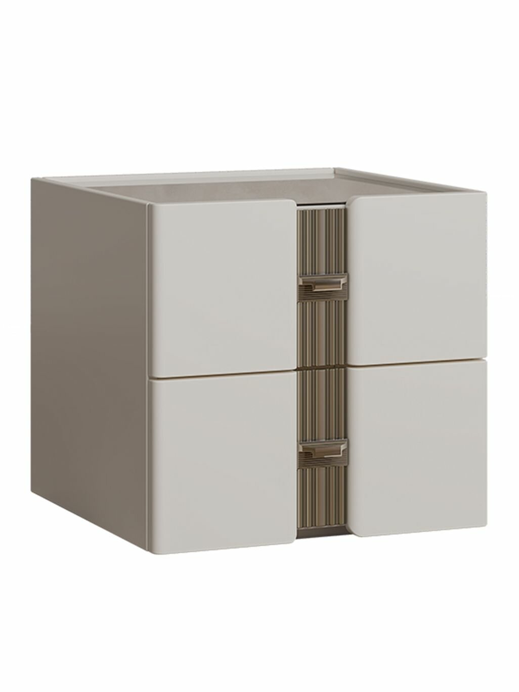 Тумба прикроватная "Арида" Леонардо, МДФ, ЛДСП, 2 ящика, бежевая