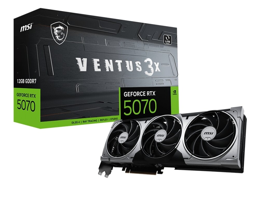 Видеокарта PCI-E 5.0 RTX 5070 12G VENTUS 3X