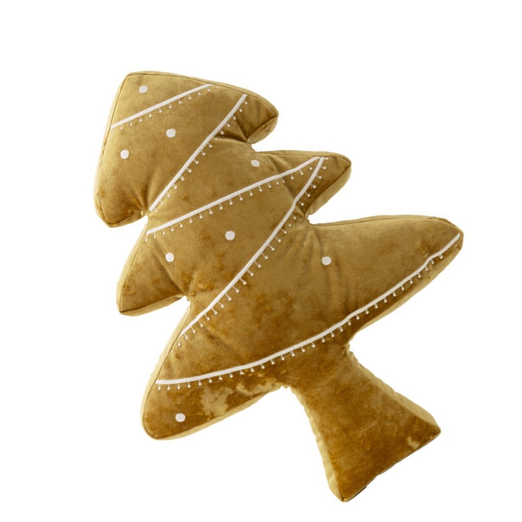 Тонкая подушка специальной формы, вышитая бархатом в виде снежинки из кедрового дерева 【57x42 см】