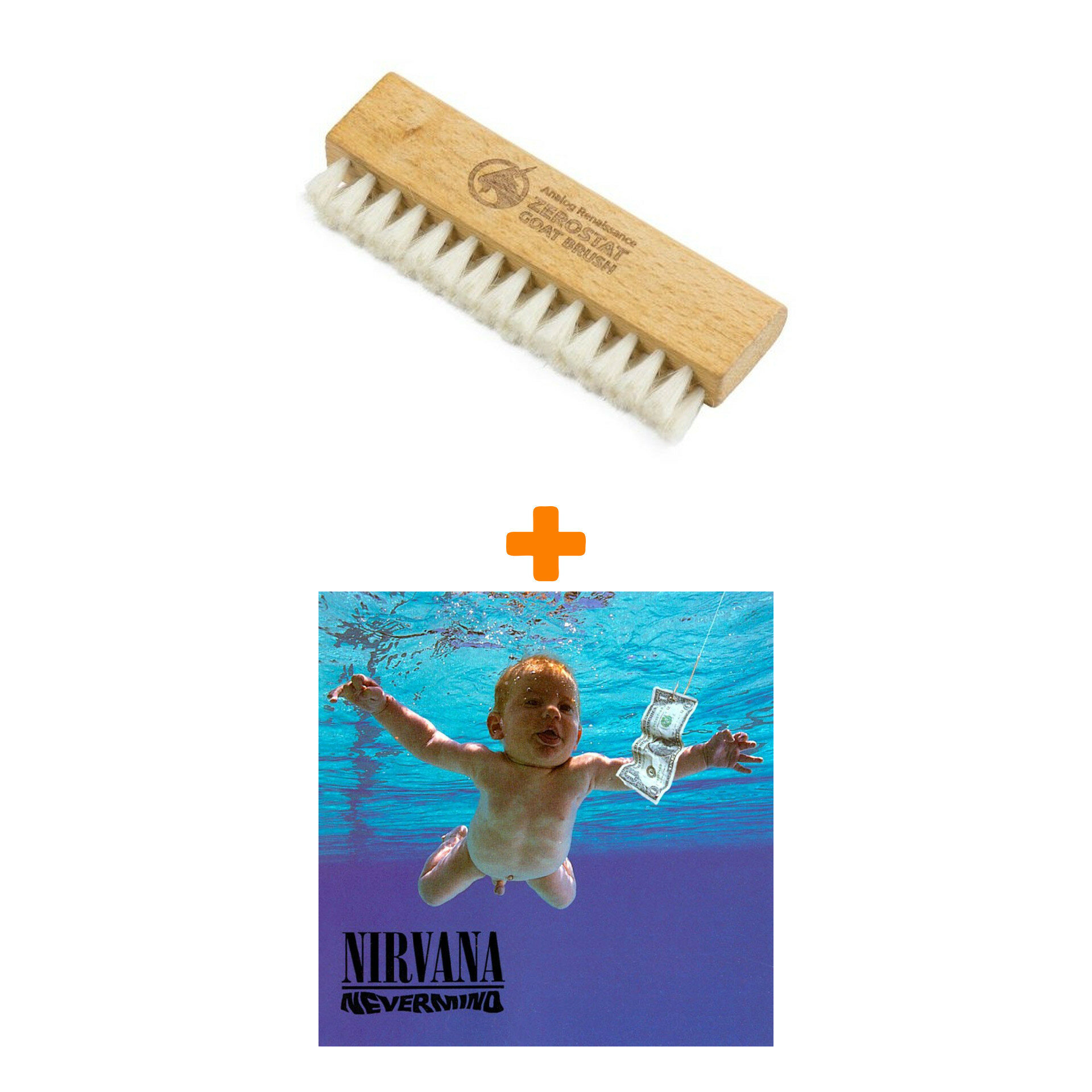 Nirvana Nevermind LP + Щетка для ухода за LP из козьей шерсти