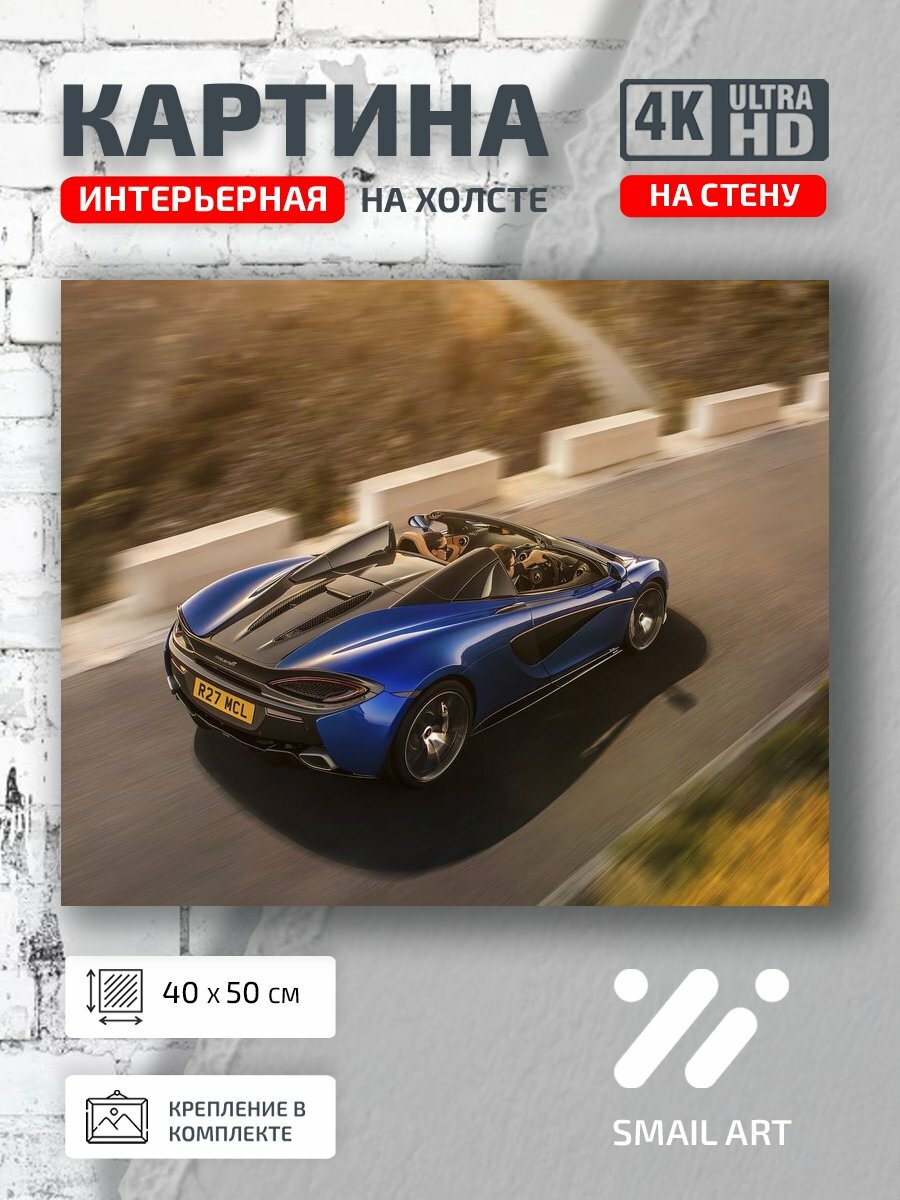Картина на холсте интерьерная 40 на 50 на стену Ограждение mclaren для офиса авто дизайн