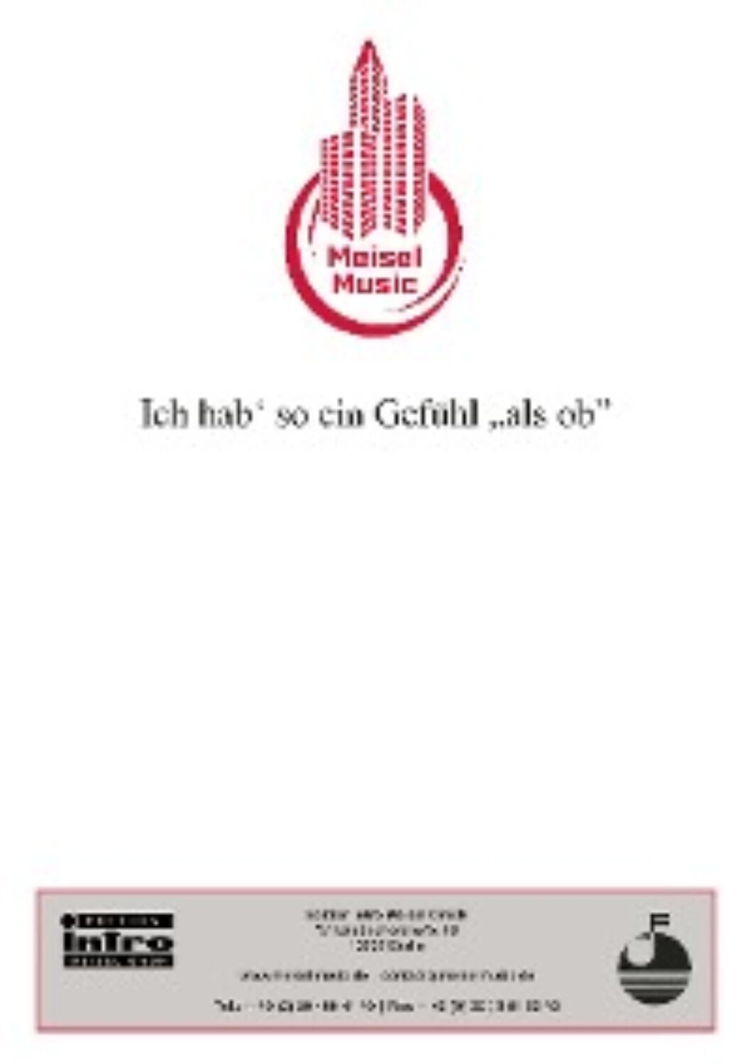 Ich hab‘ so ein Gefühl als ob [Цифровая книга]