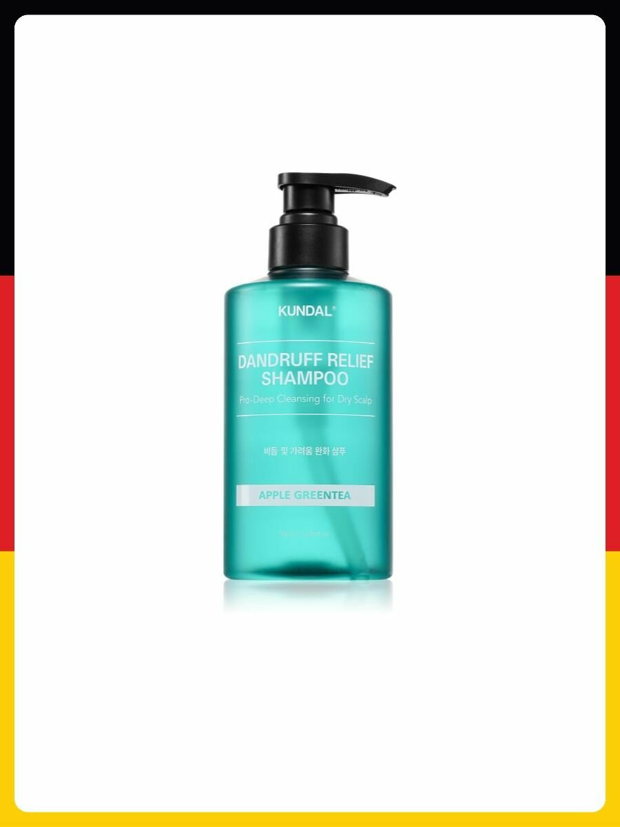 Шампунь для волос Kundal Dandruff Relief Shampoo Apple Green Tea Shampoo against dandruff and itching for dry skin, 500 мл