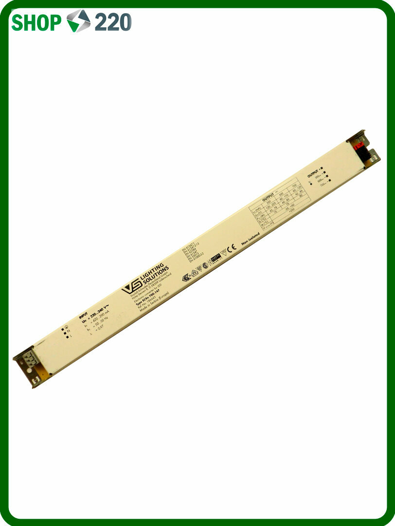 Драйвер VS ECXe 700.147 350/500/700мА 60-225V/40-85W для светодиодов линейный универсальный Vossloh Schwabe