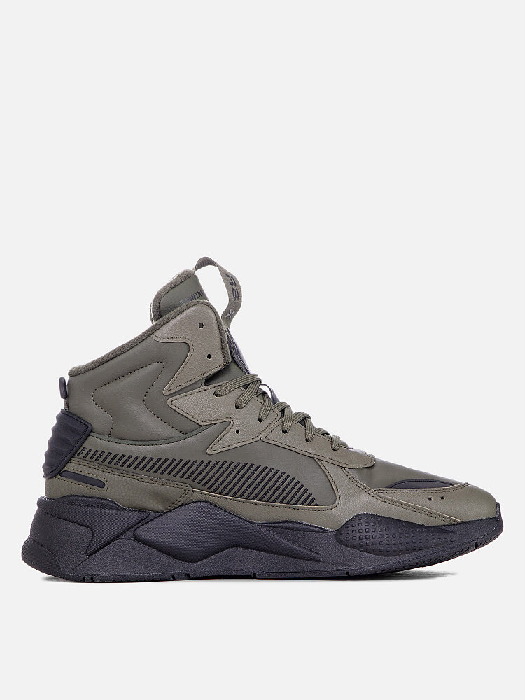 Кроссовки PUMA RS-X Mid, полнота 6 (RU)/ на среднюю стопу, размер 41, зеленый — фото 1