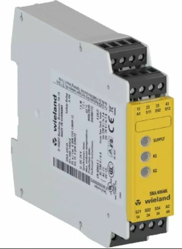 Реле безопасности Wieland SNA4064K AC/DC 24 V, 50-60Hz арт. R1.188.1770.0