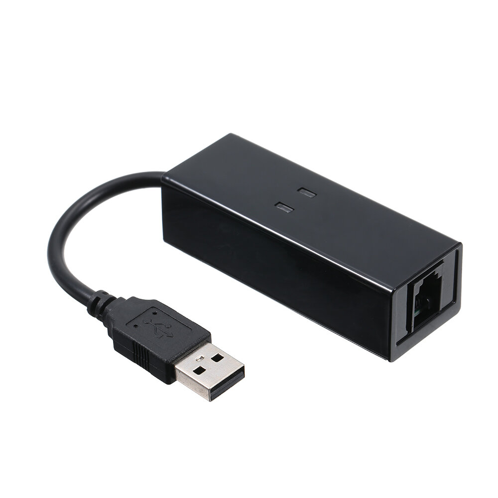 Внешний USB модем 56K V.92 V.90 для отправки факсов, совместимый с Win XP/VISTA7/8/10, цвет черный, размер 7.5 * 2.8 * 2.2cm, вес 32g, в комплект входят 1 модем, 1 драйвер программного обеспечения, 1 телефонный кабель, 1 руководство пользователя