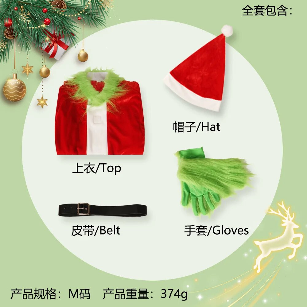 Косплей костюм Гринч для женщин XS