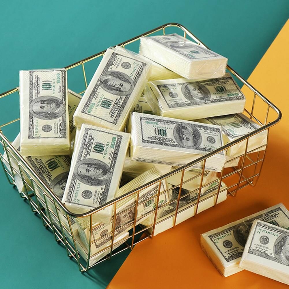 Деньги фальшивые, фейковые, сувенирные игрушечные купюры номинал 100 долларов