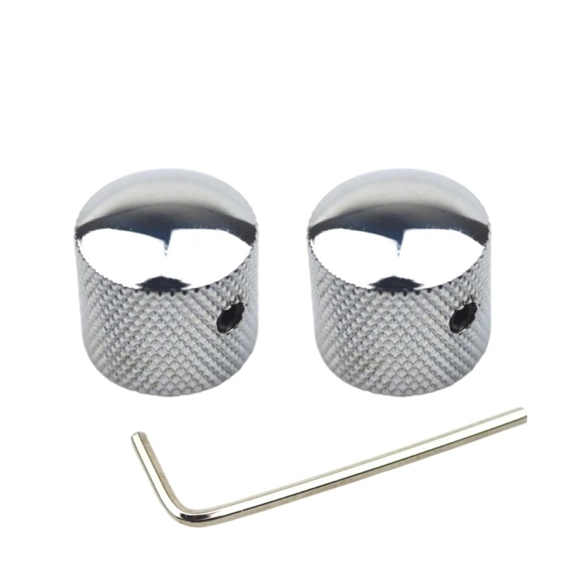 2Pcs Electric Guitar Bass Knobs Potentiometer Knobs Instrument Accessory