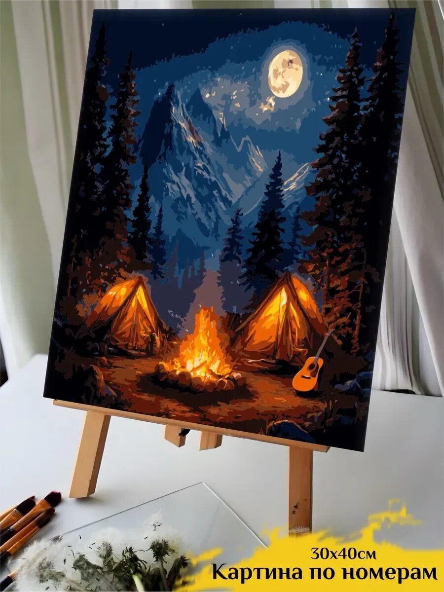 Картина по номерам поход в лес