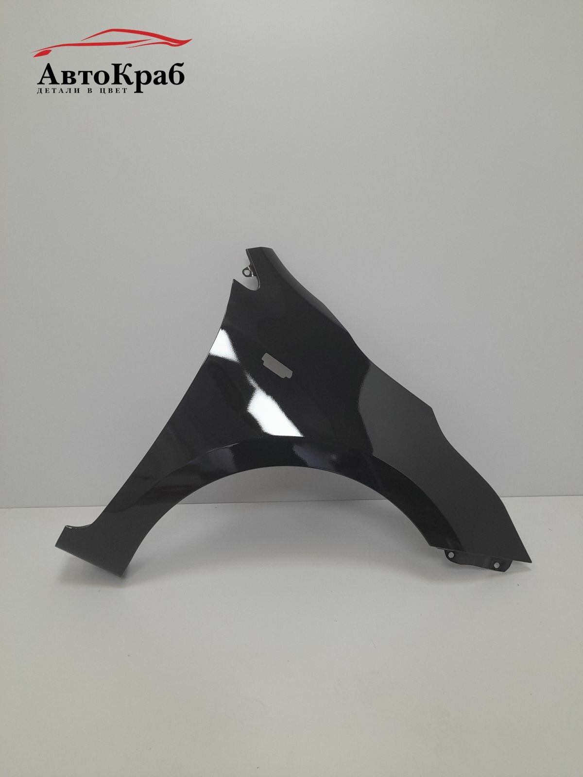 Крыло переднее правое под повторитель в цвет для Киа Рио 4 2017 - 2020 г. MZH - черный