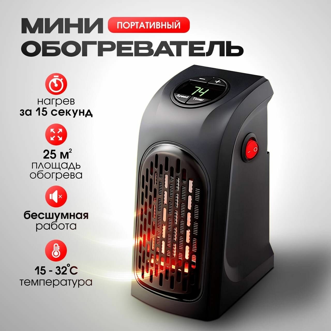 Портативный мини-теплогенератор с британским стандартом, обогреватель для дома, вентилятор-теплогенератор