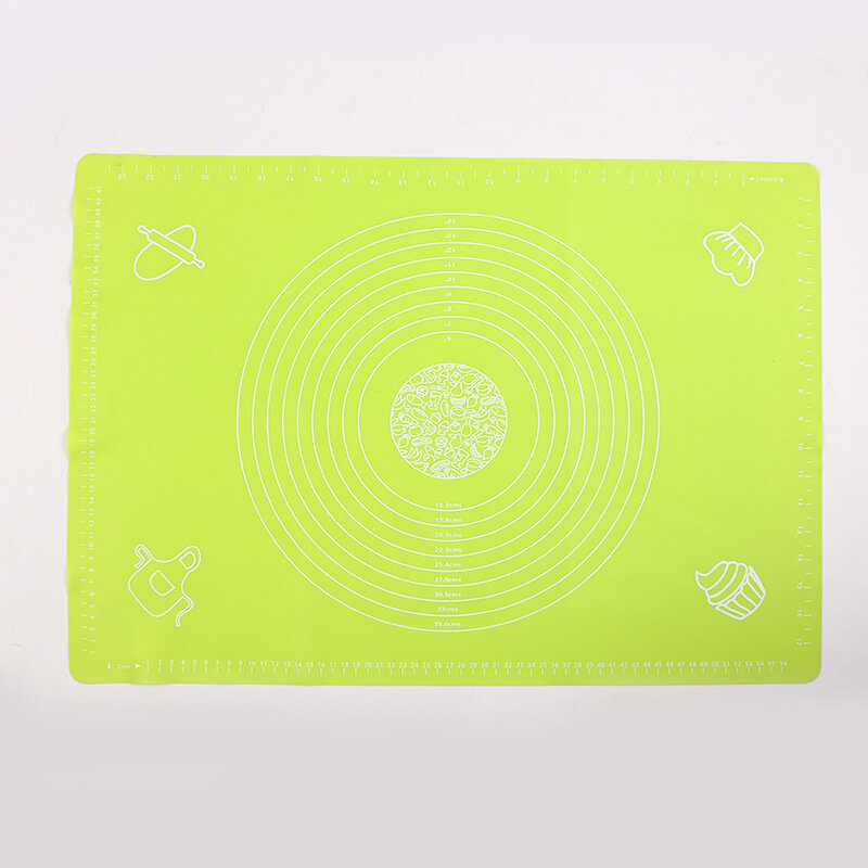 Силиконовый коврик для раскатывания теста, 70х50 см (Цвет: Салатовый)