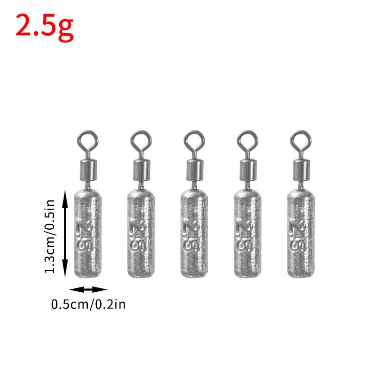 5 шт. грузил для рыбалки, 2.5g, s2
