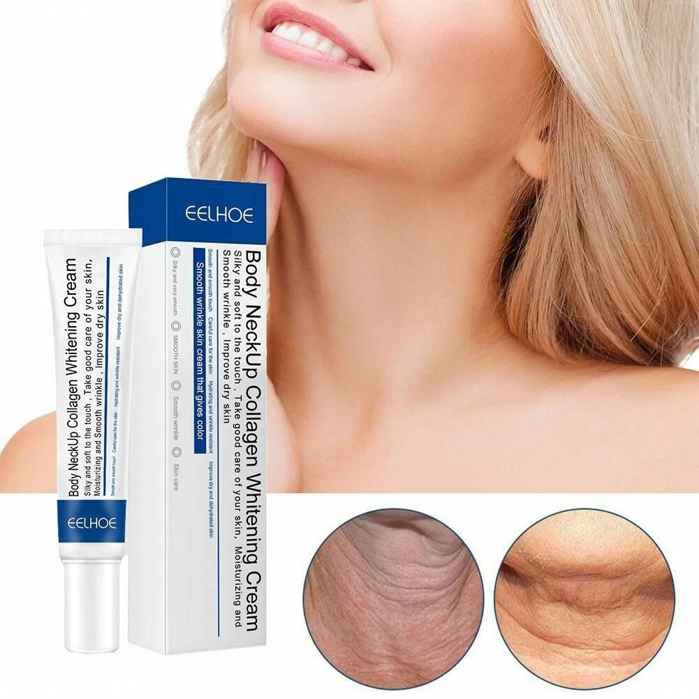 20 г Коллагеновый крем для шеи Отбеливает, укрепляет и уменьшает морщины на шее. подтягивает,