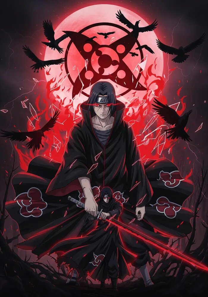 Алмазная Картина "Учиха Итачи" 40х50 См Алмазная Вышивка / Картина Стразами Подарков