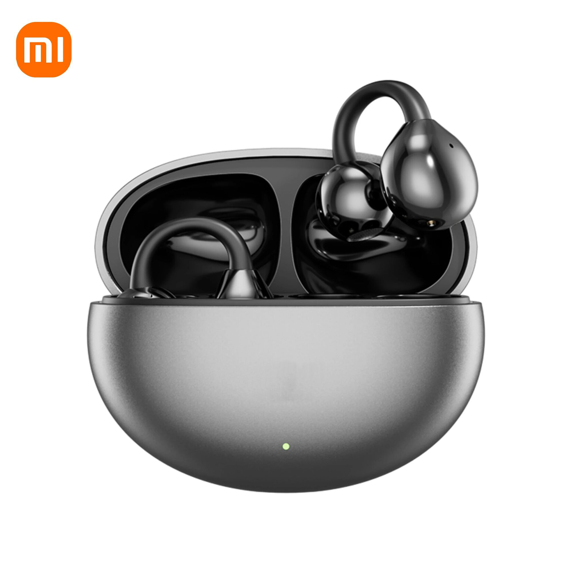 Беспроводные наушники Xiaomi с костной проводимостью HIFI Bluetooth 5,4, клипсы на ухе с цифровым дисплеем, водонепроницаемые спортивные гарнитуры с микрофоном, M91 Black 1pcs