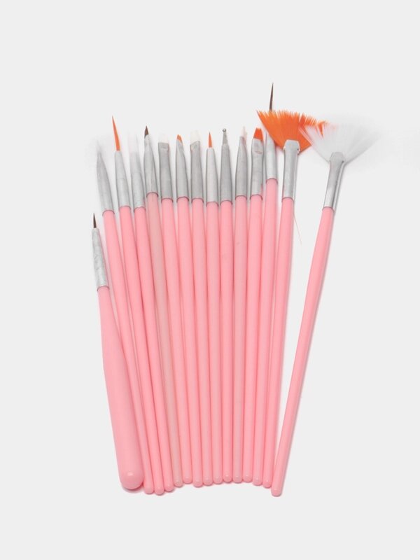 Набор кистей для маникюра, 15 штук