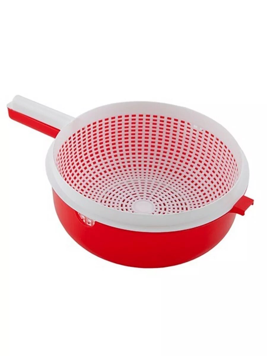 Дуршлаг двойной для промывания крупы 360х250х110мм