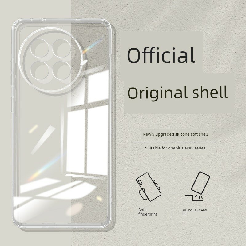Чехол прозрачный для OnePlus Ace5 с защитой камеры, ударопрочный, подходит для Oneplus