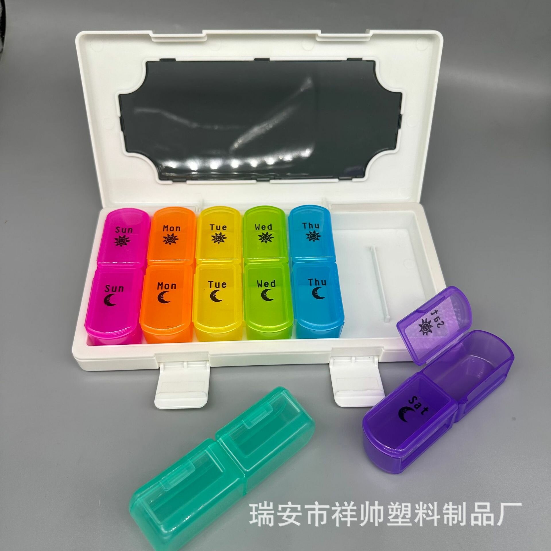 Новая высококачественная цветная складная портативная коробка с отделениями, герметичная коробка для хранения, 14 отделений, 21 отделение, пластиковая коробка