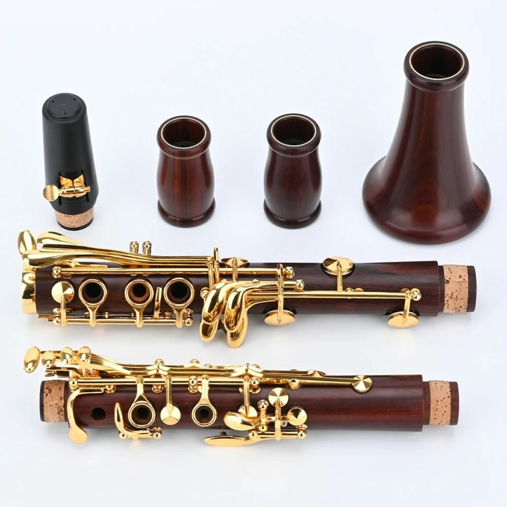 Кларнет BB, 17 клавиш, позолоченные кнопки, корпус из палисандра, H35S