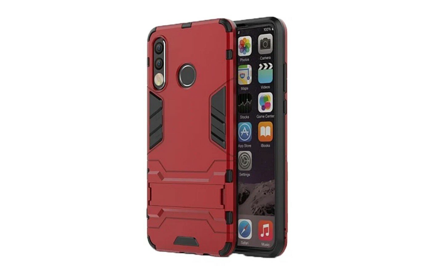 Чехол MyPads для Huawei P30 Lite / Huawei Nova 4E / Honor 20 Lite / Honor 20s (MAR-LX1H) противоударный красный