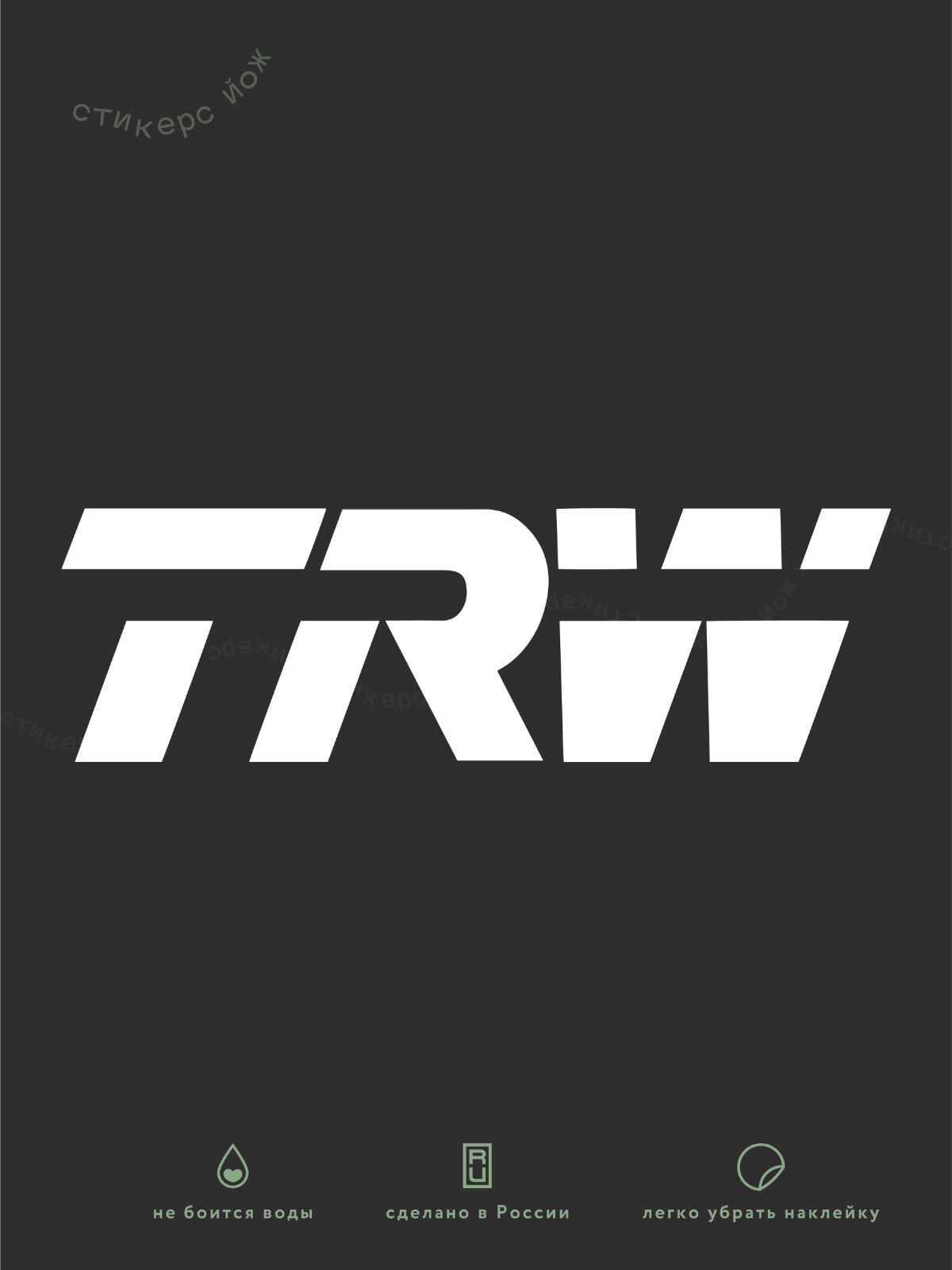 Наклейка "TRW" 19х6 см