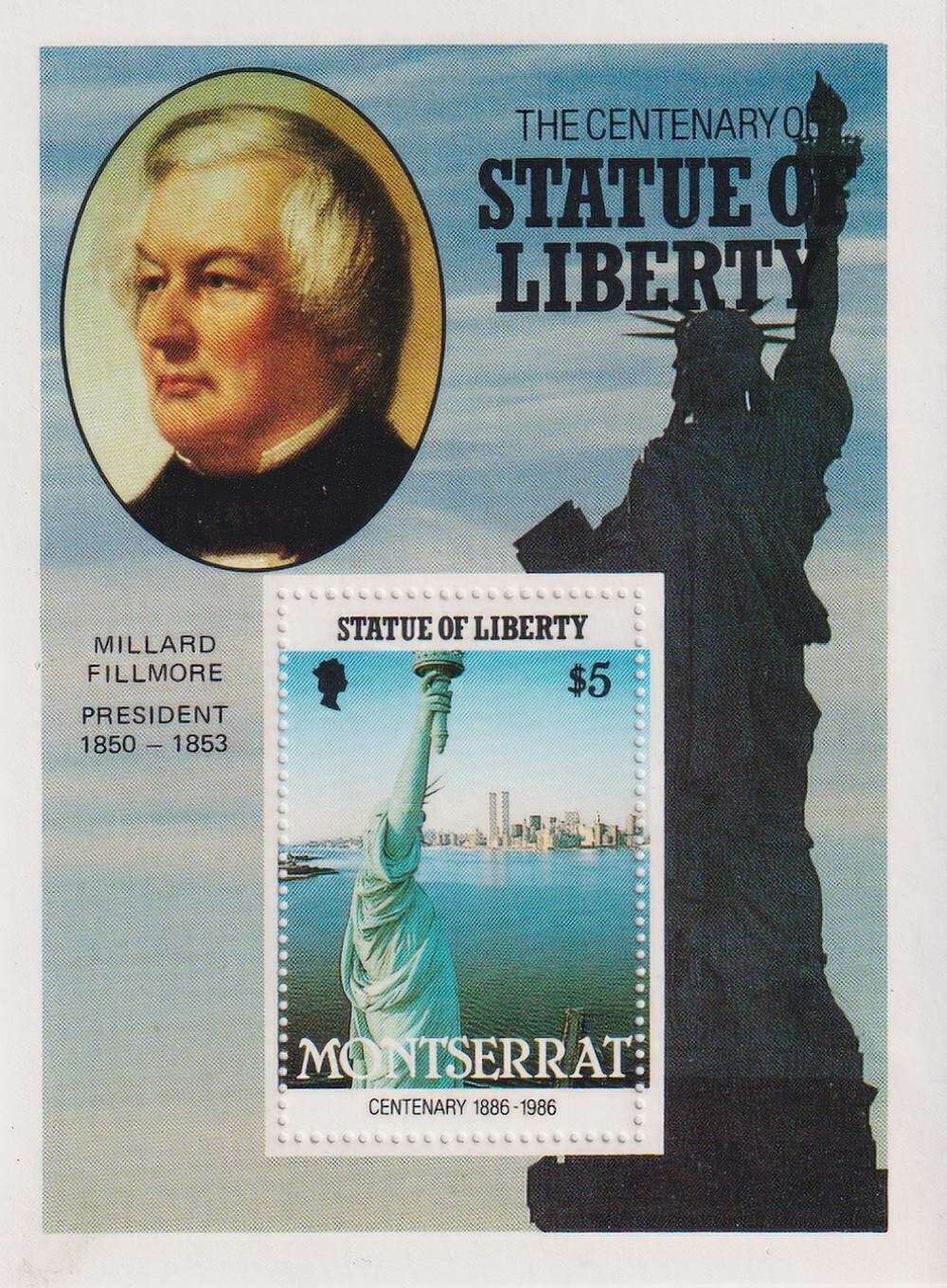 Почтовые марки Монтсеррат 1986г. "Президенты США - Миллард Филлмор 13-й президент США (1850-1853)" Президенты MNH
