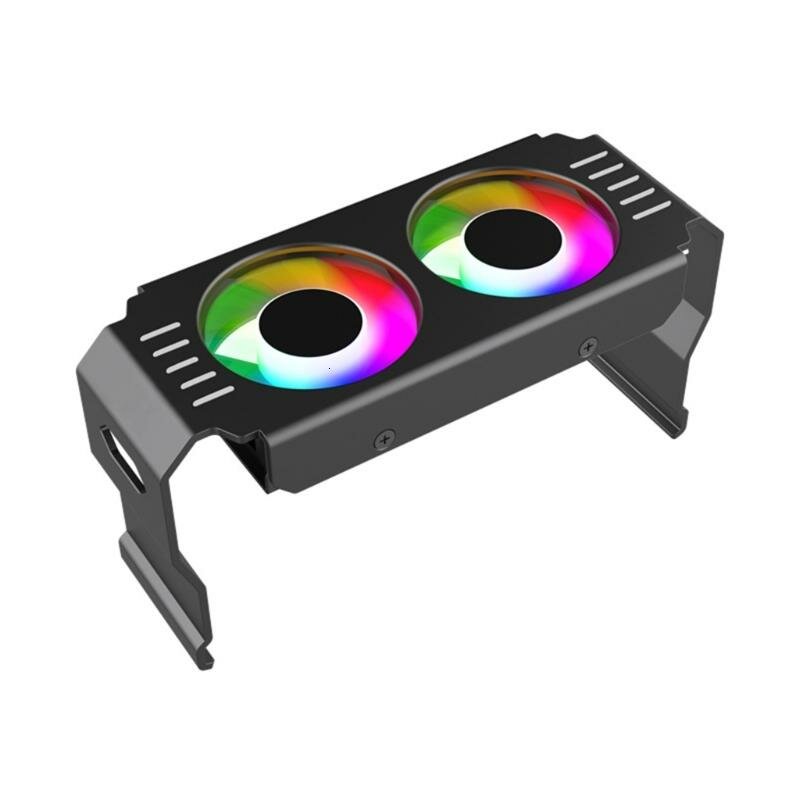 Материнская плата с радиатором охлаждения DDR и вентилятором ARGB, Черный