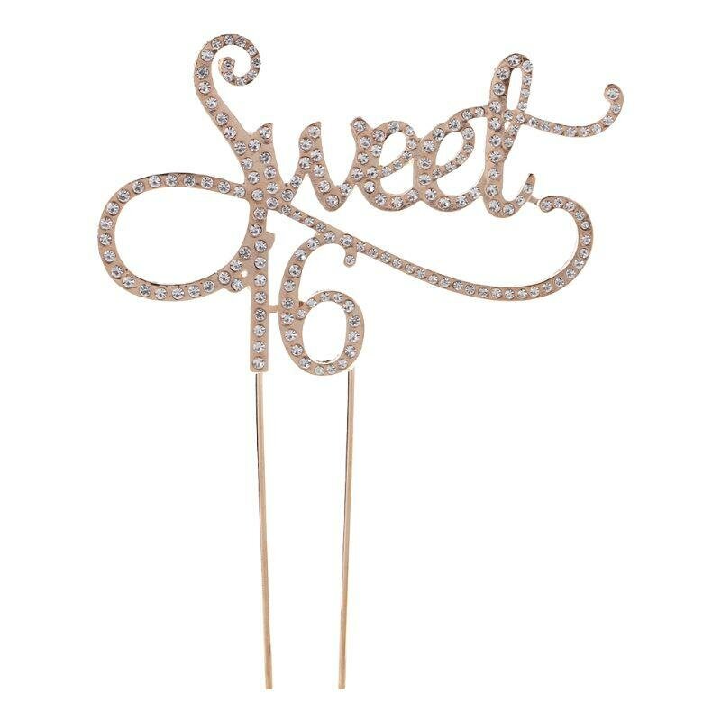 Топпер для торта Sweet 16, Gold