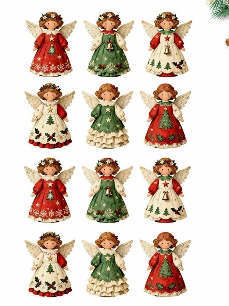 Деревянная елочная игрушка в виде ангела