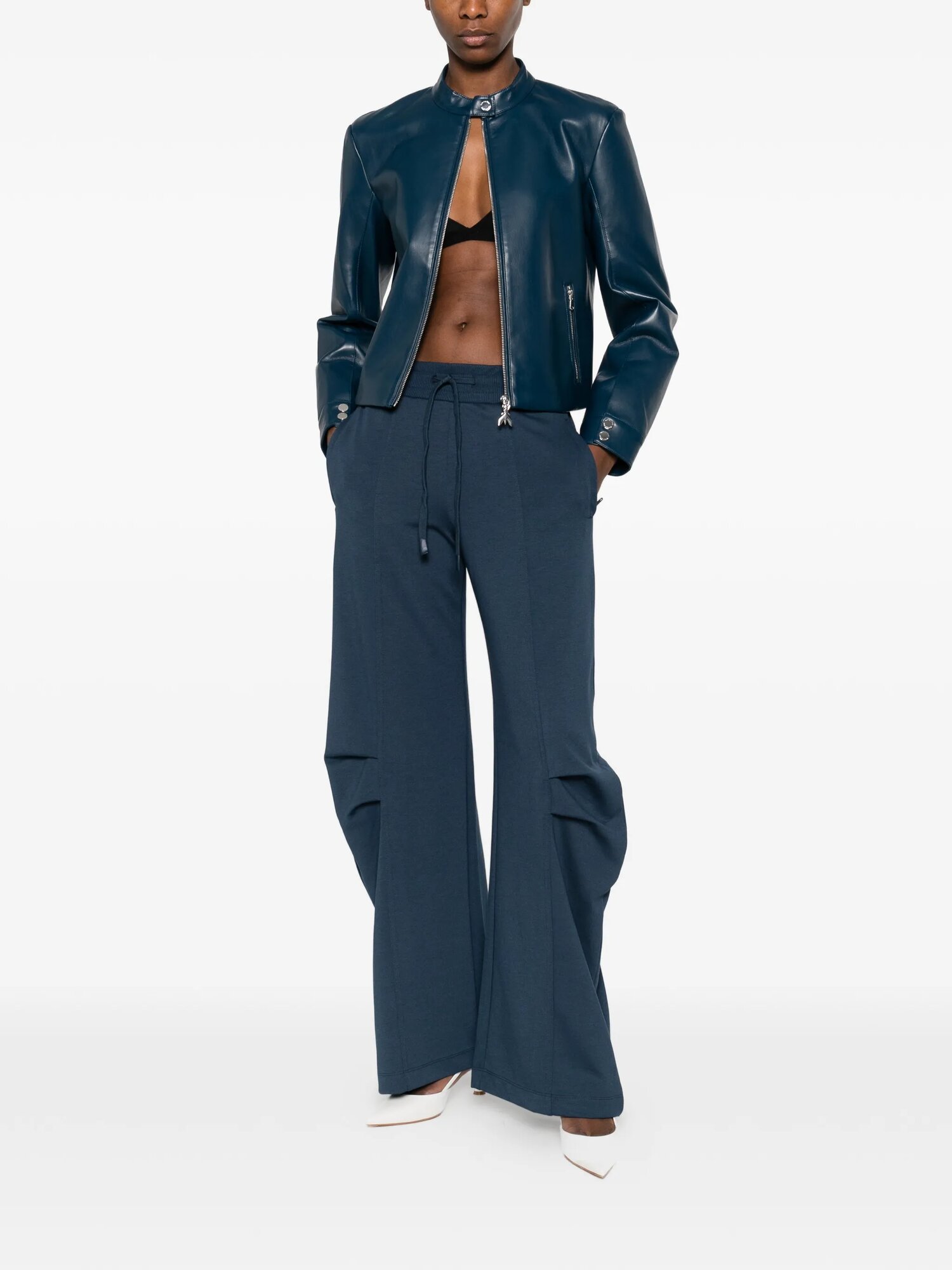 Куртка PATRIZIA PEPE Coated fabric biker jacket, размер 42 — фото 1